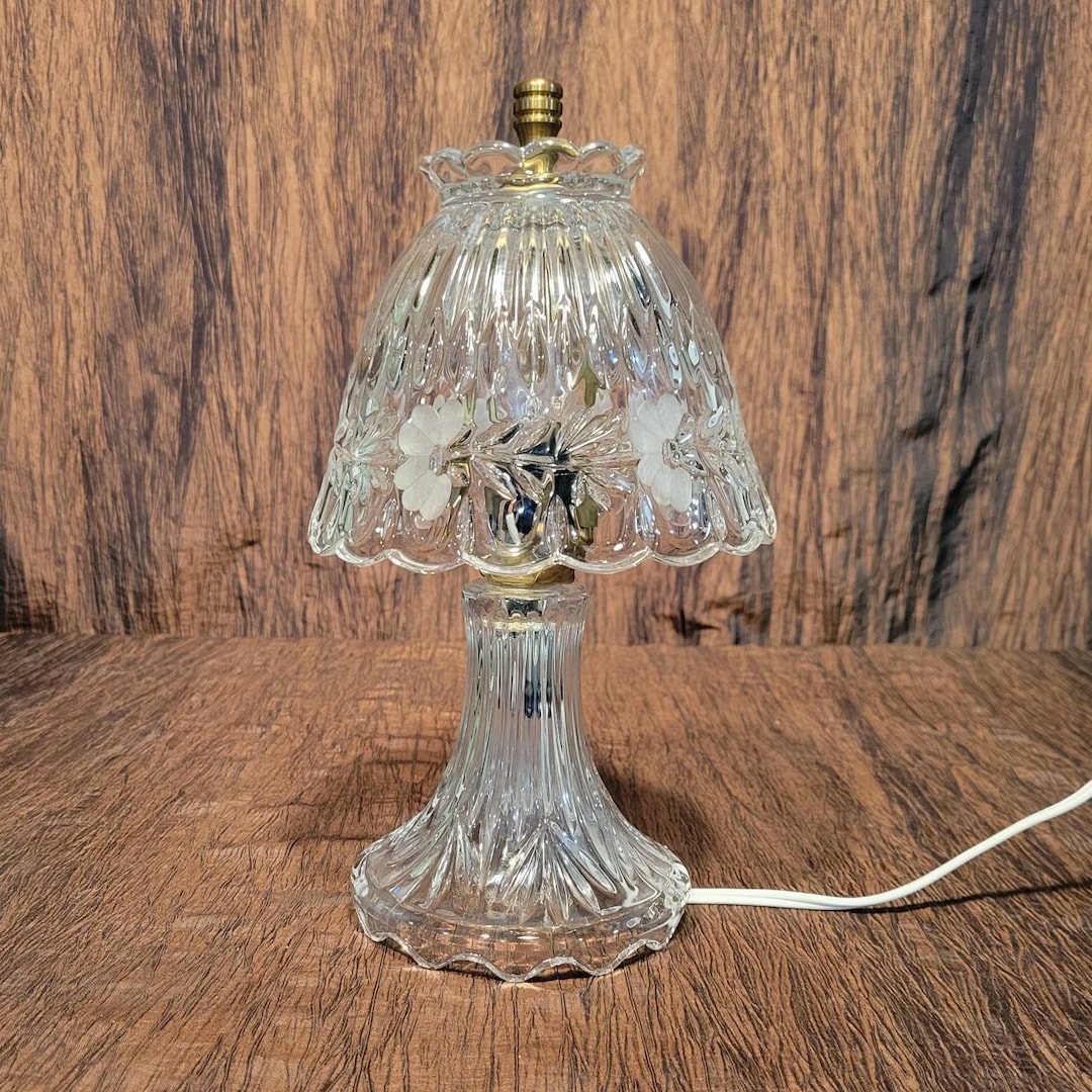 Princess House Heritage Crystal Bedside Lamp - Etsy