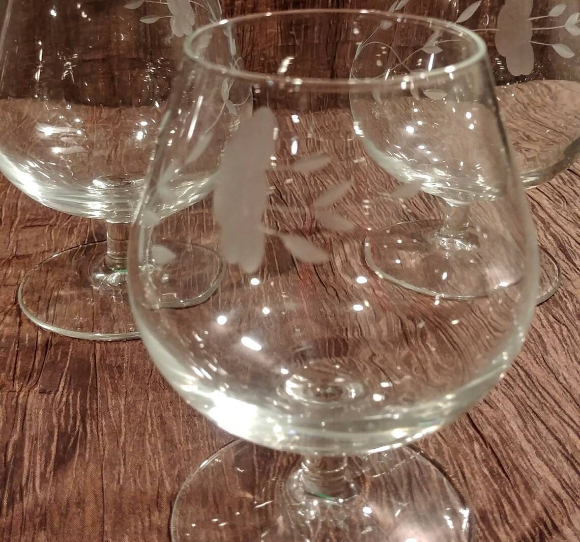 Set of 4 Princess House Heritage Crystal Brandy Snifter Glasses - Etsy