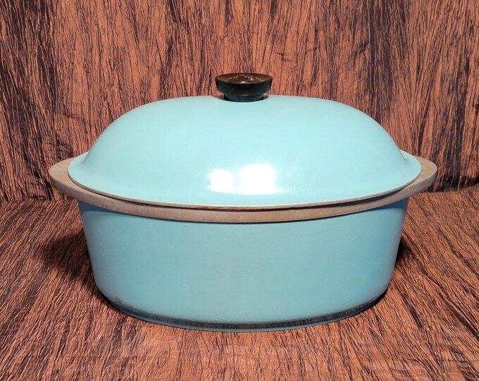 Aluminum Turquoise Club Oval Covered Pan - Etsy