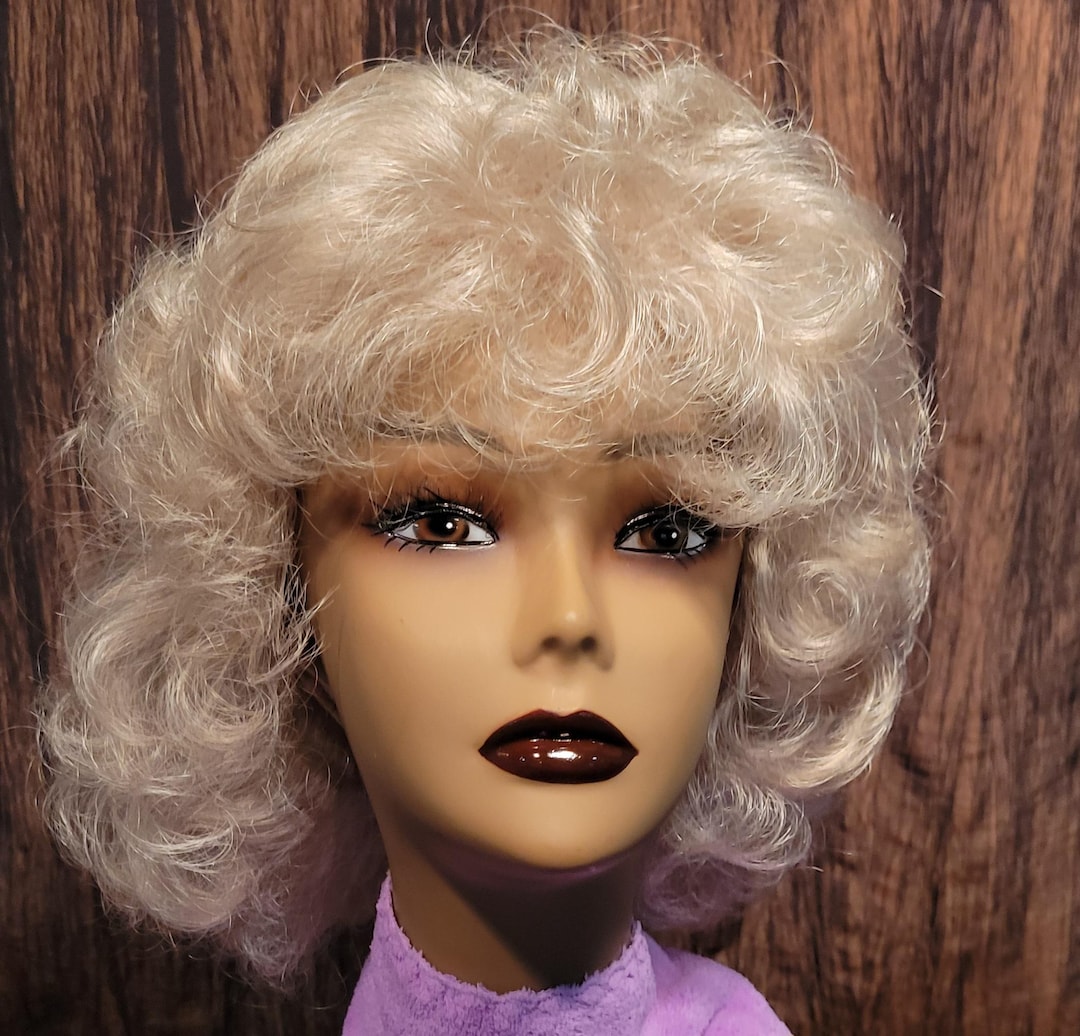 Paula Young Medium Length Layered Curly Light Platinum Blonde Wig - Etsy