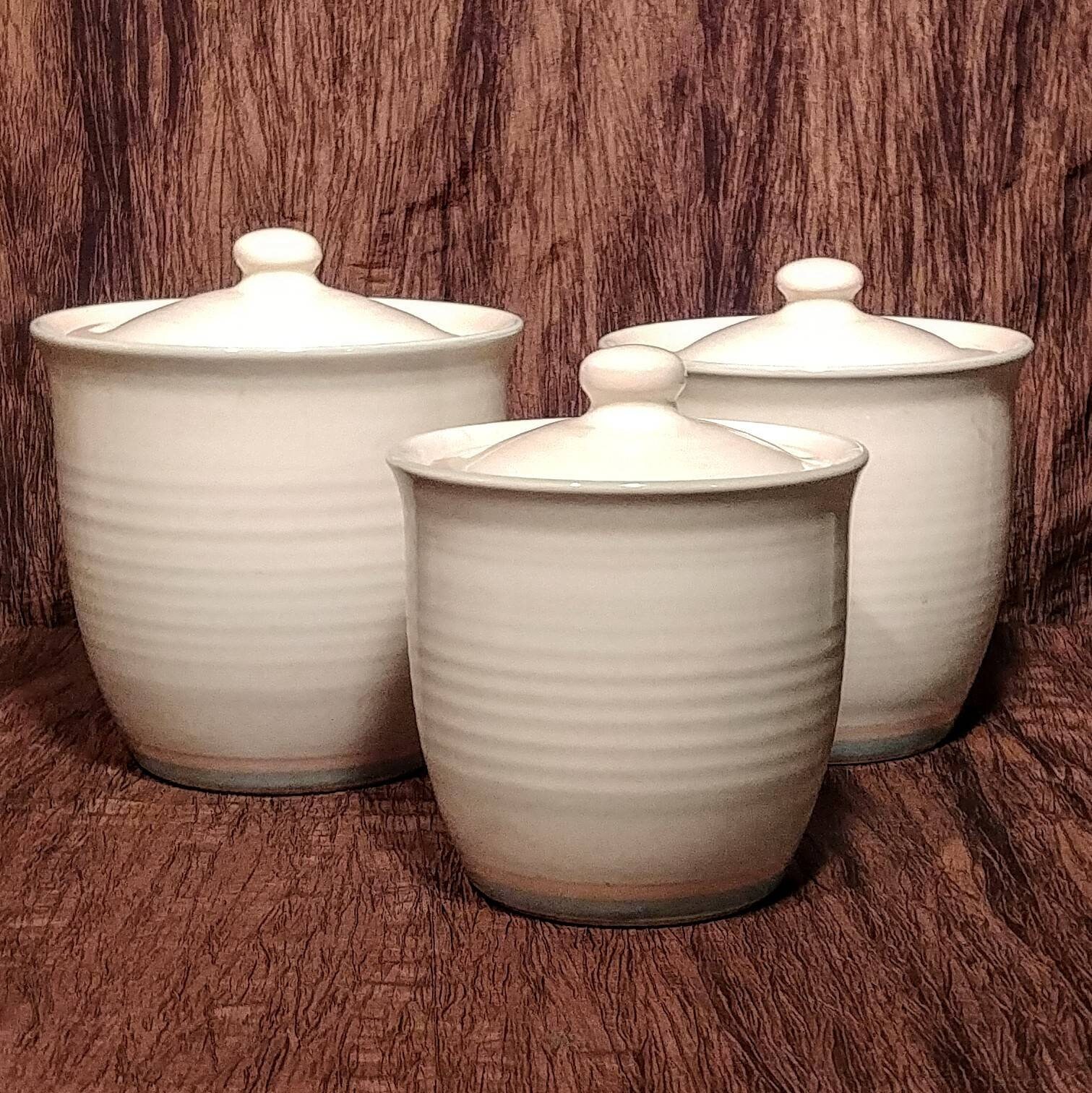 Set of Three Pfaltzgraff Aura Pink Canister Set - Etsy