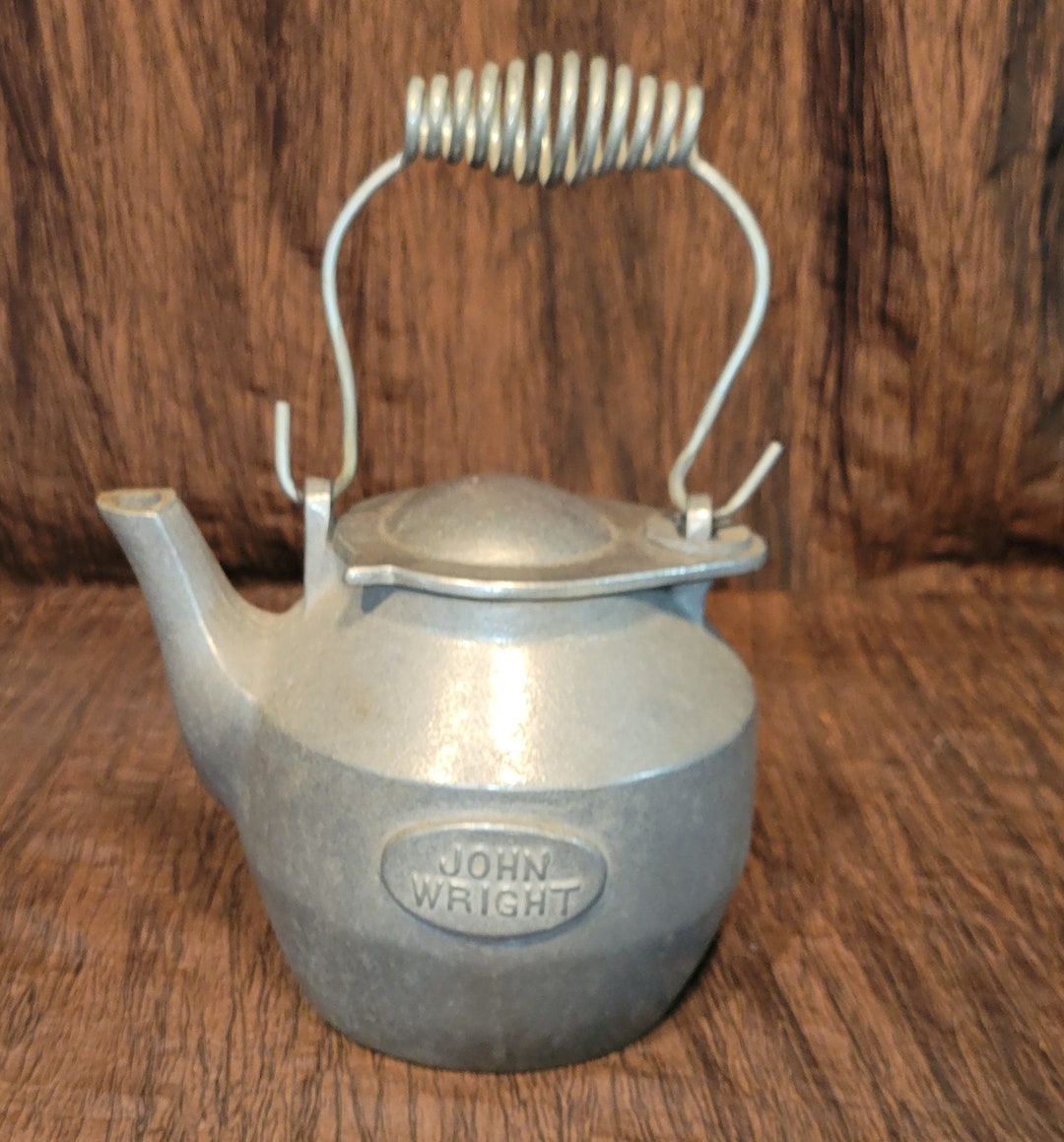 Vintage John Wright Cast Aluminum Teapot - Etsy