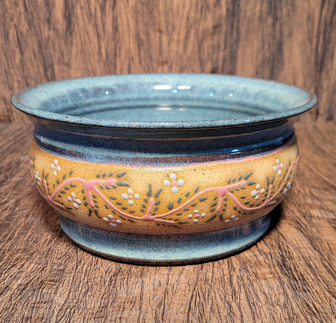 Parsley Pottery 1996 Beautiful Pottery Serving Bowl - Etsy