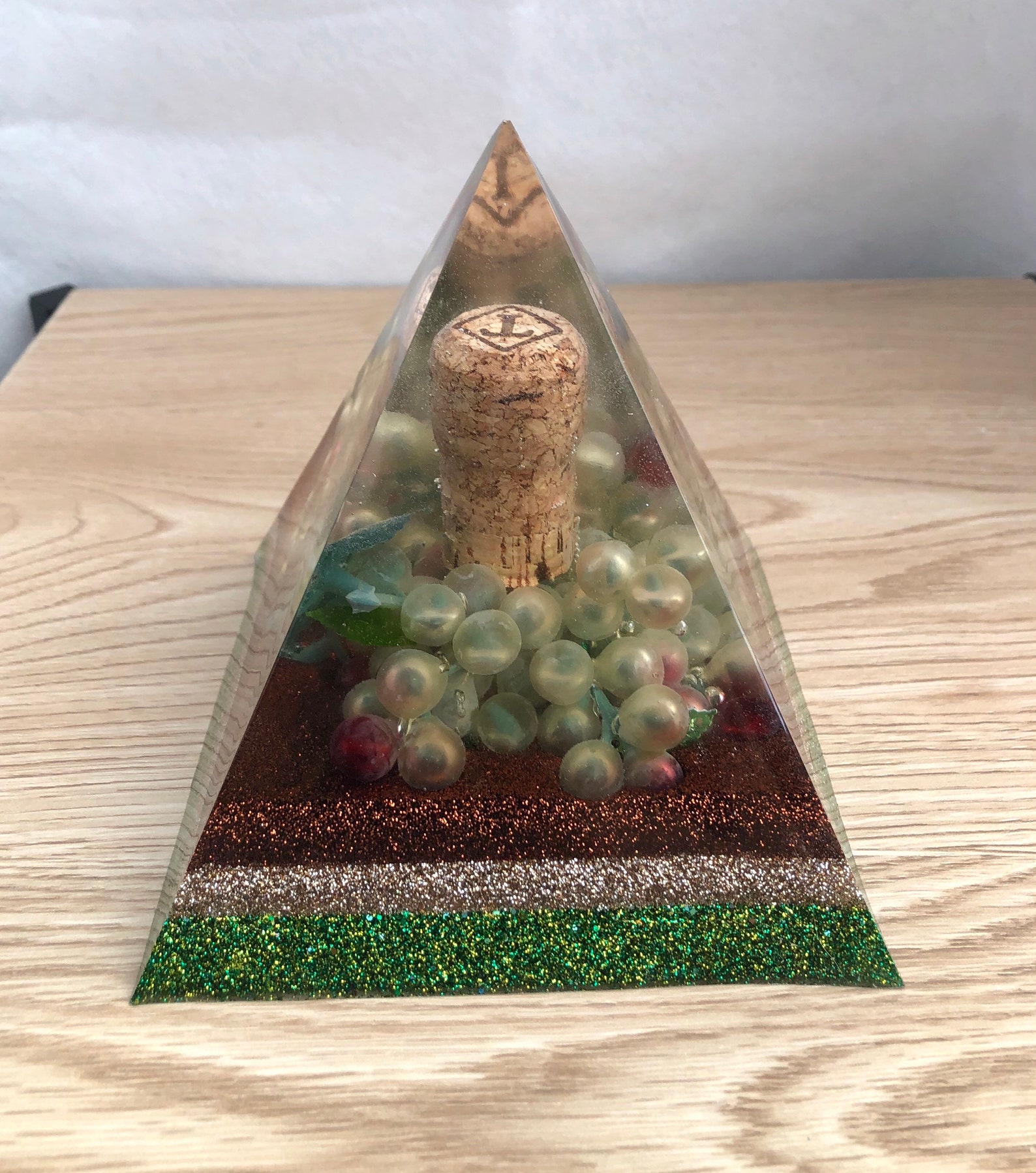 Large Resin Pyramid Wine Pyramid Resin Decor Resin Art | Etsy
