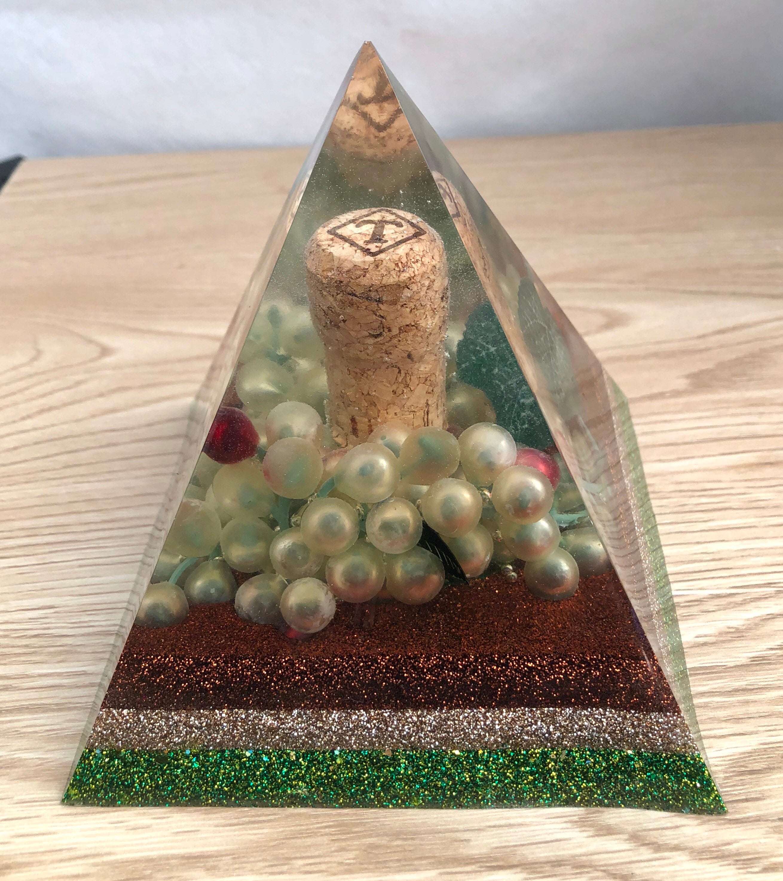 Large Resin Pyramid Wine Pyramid Resin Decor Resin Art | Etsy