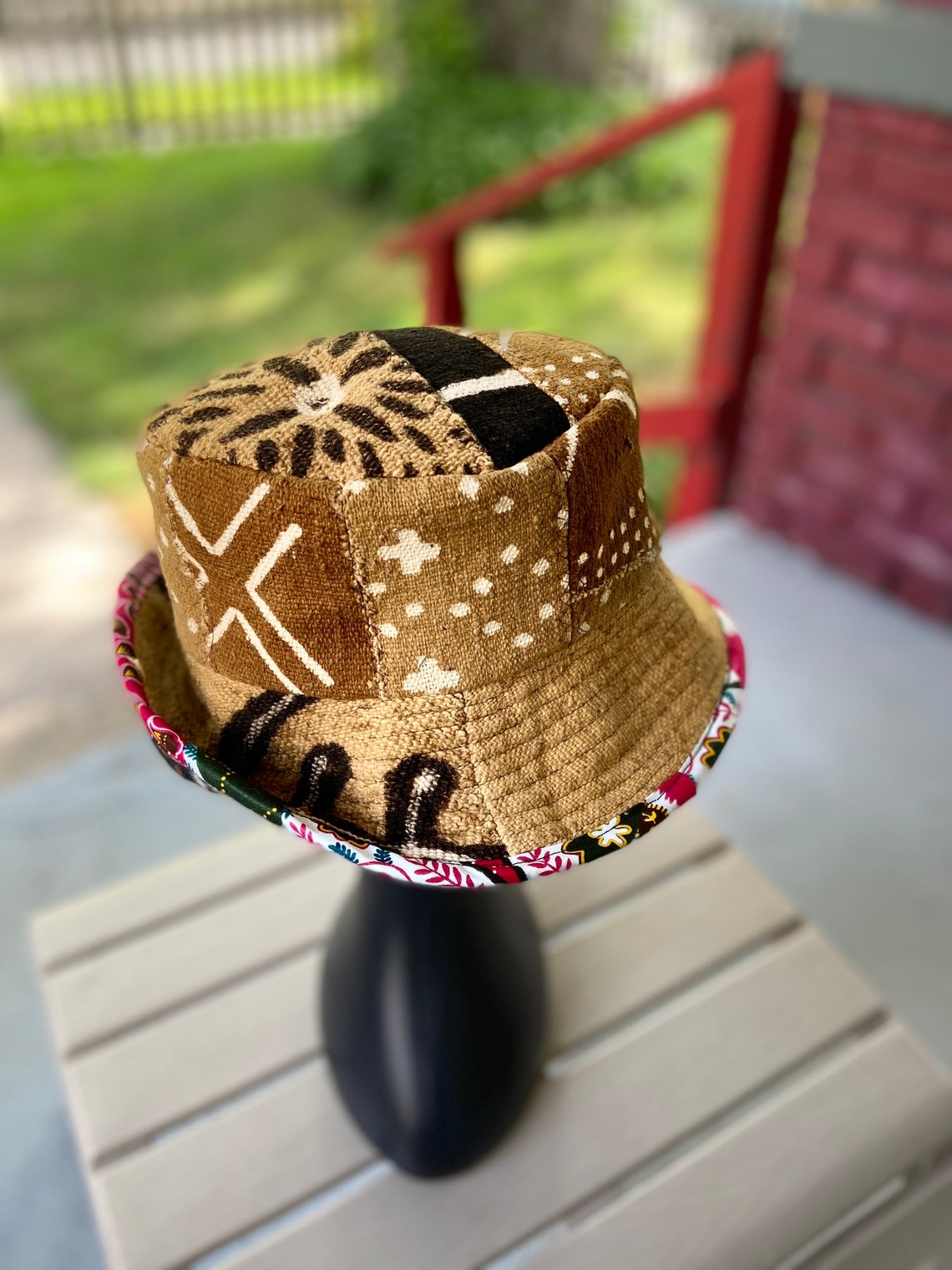 Mudcloth Hat Bucket Style Authentic Mudcloth Handmade - Etsy