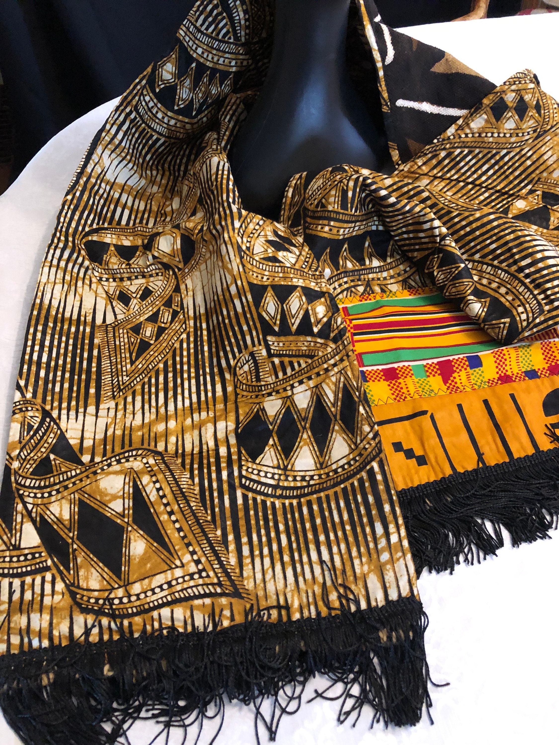 Scarf, Wrap, Shawl, Table Runner/scarf. Handmade Mudcloth From Mail ...