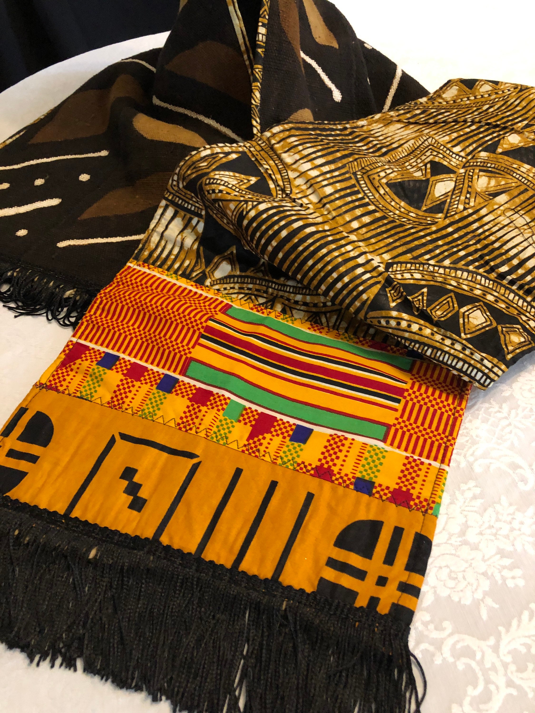 Scarf, Wrap, Shawl, Table Runner/scarf. Handmade Mudcloth From Mail ...