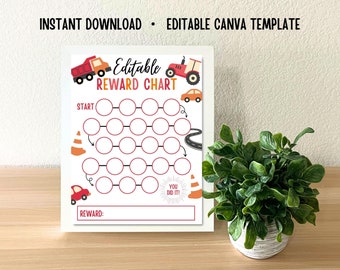 Editable Fall Reward Chart for Kid Toddler Autumn Printable Daily ...