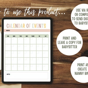 Editable Babysitter Notes Nanny Binder Information Sheet Chart Guide ...