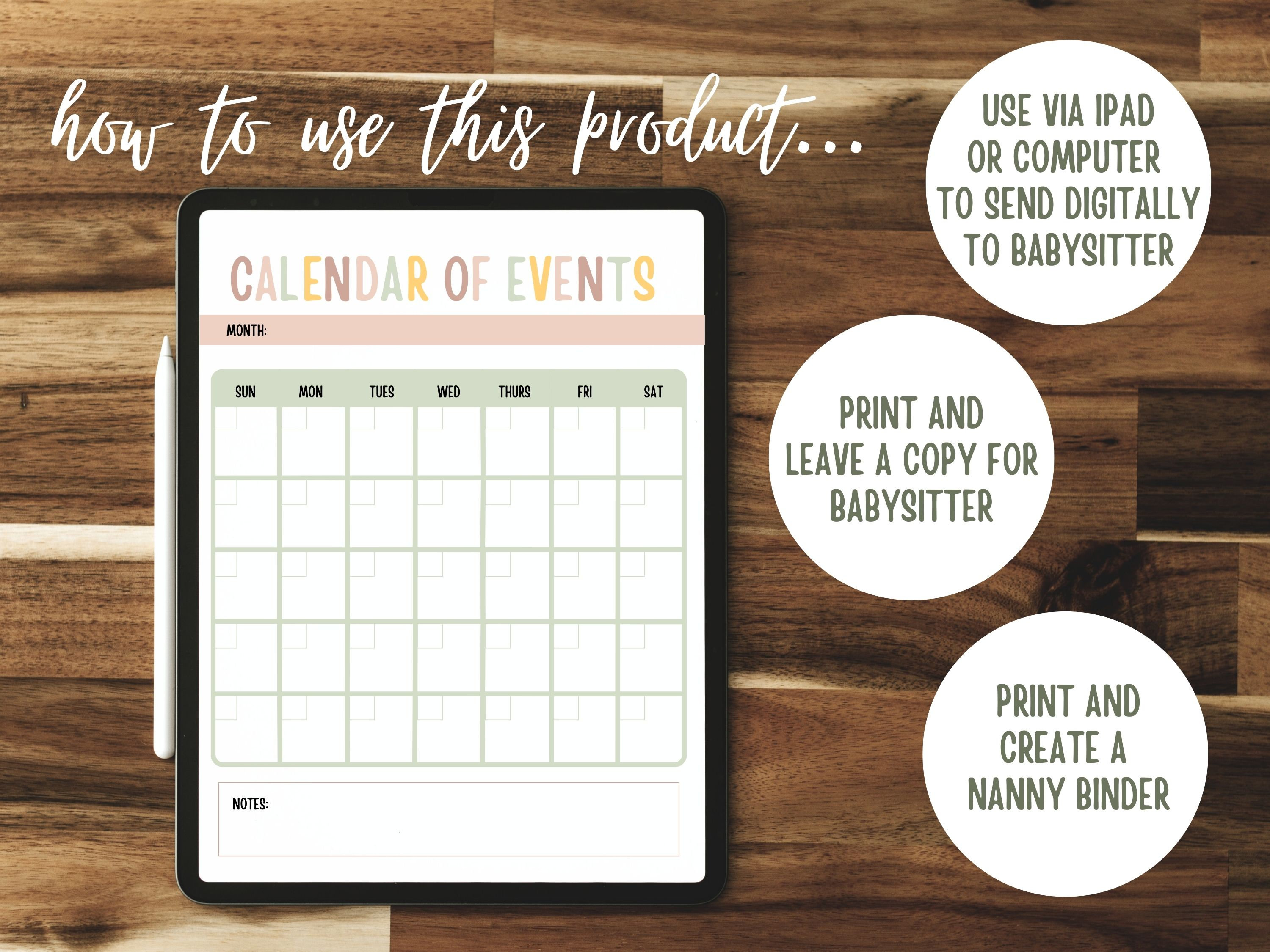 Editable Babysitter Notes Nanny Binder Information Sheet Chart Guide ...