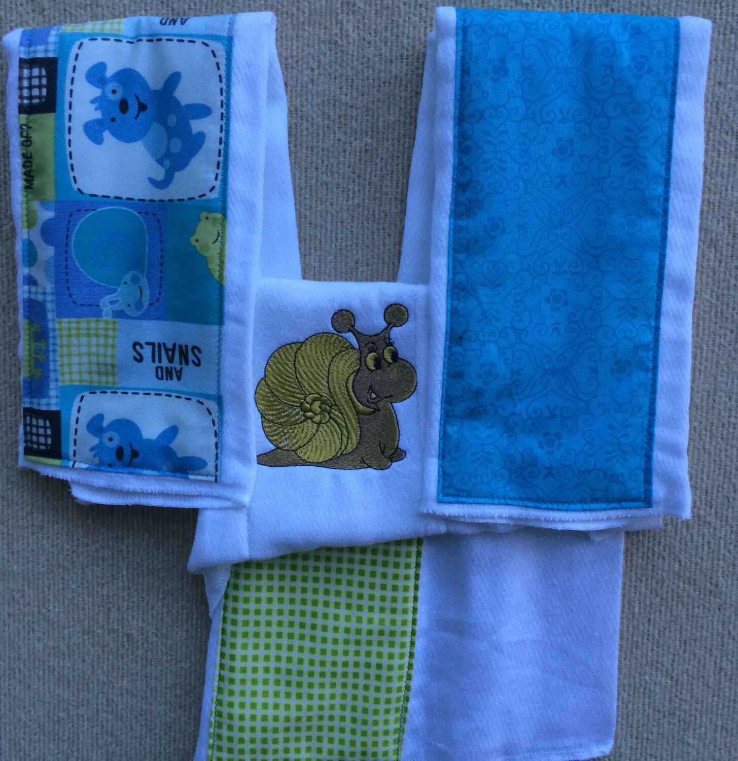 What Are Little Boys Made of Burp Cloths, Blue Burp Cloth, Green Burp ...