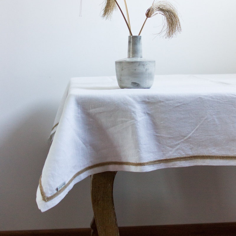Jute Tablecloth - Etsy