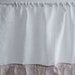 Linen Ruffle Cafe Curtains White Ruffle Window Kitchen | Etsy