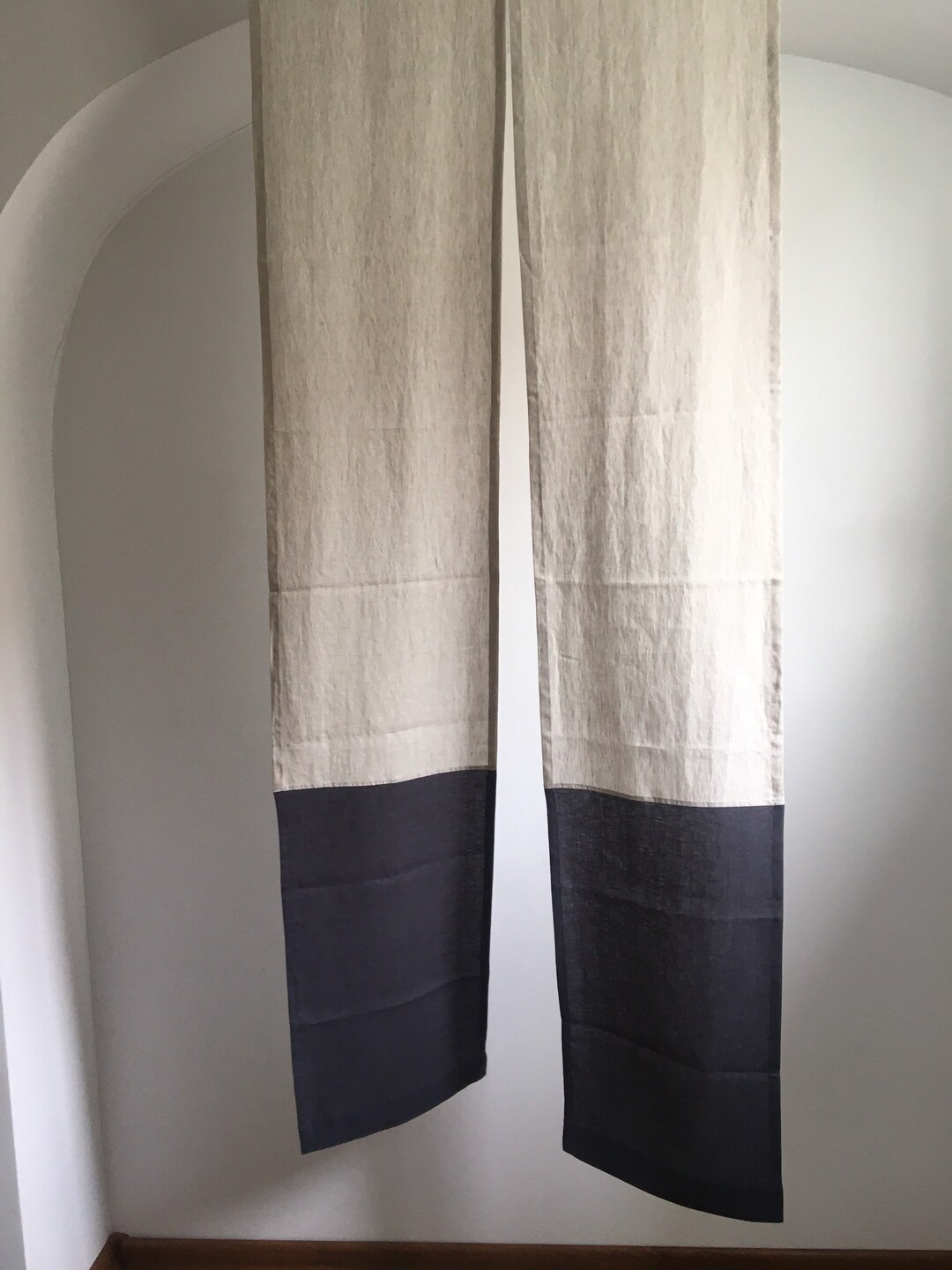 Linen Noren Door Curtain Linen Noren Curtain Oatmeal Linen - Etsy