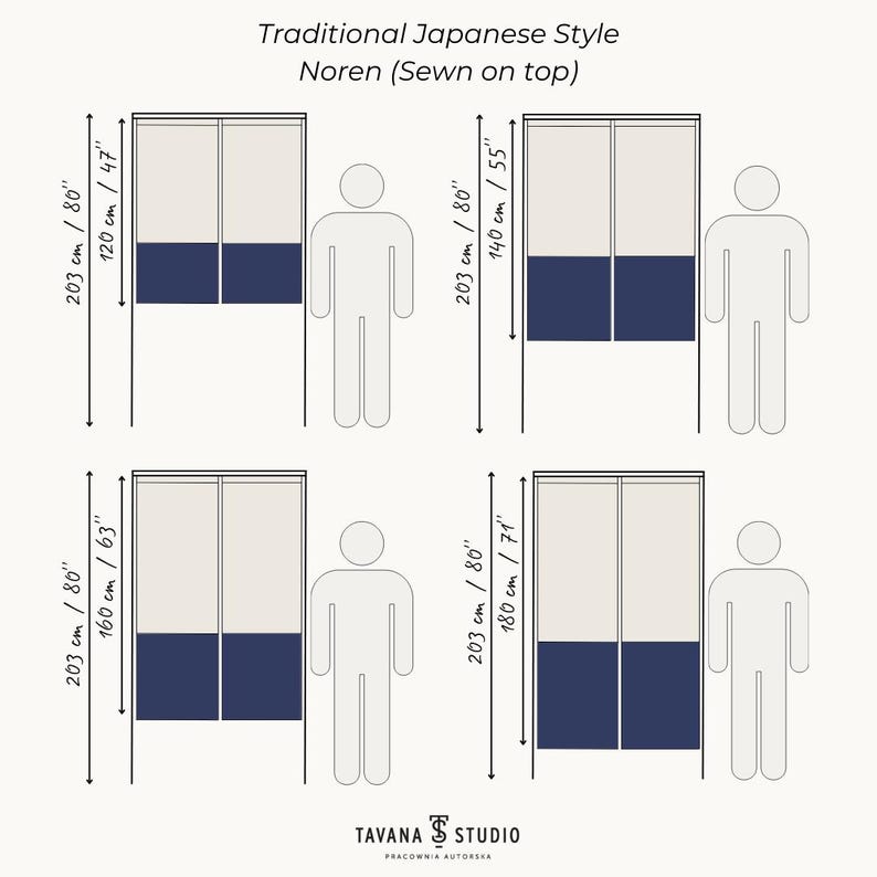 Modern Japanese Linen Noren Curtain: Chic Space Separation With Two ...