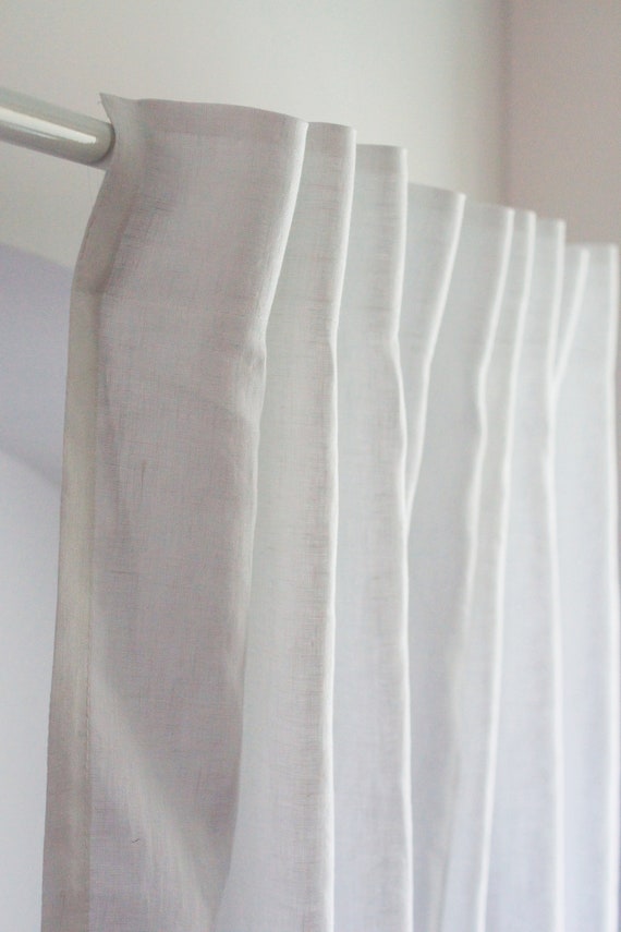 White Linen Curtain Window Linen Panel Curtain Linen - Etsy