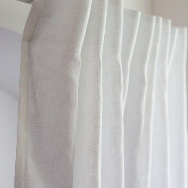 White Linen Drapes - Etsy