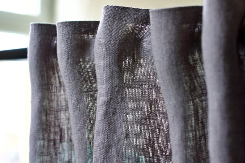 Heavy Linen Curtain Panel in Grey Color Grey Linen Curtains - Etsy