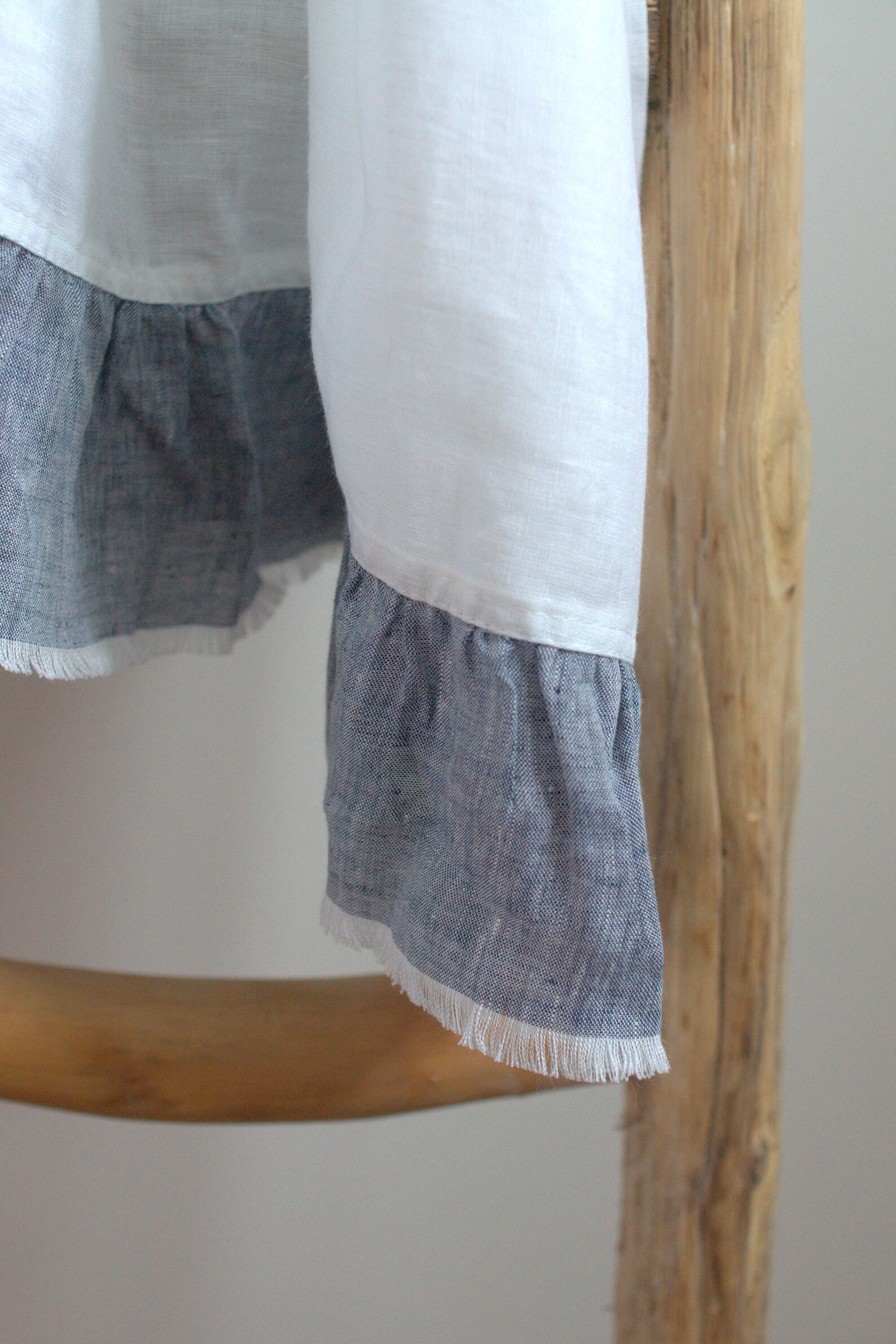 Linen Beach Ruffle Towel Ruffled Linen Hand Towels in Shabby - Etsy