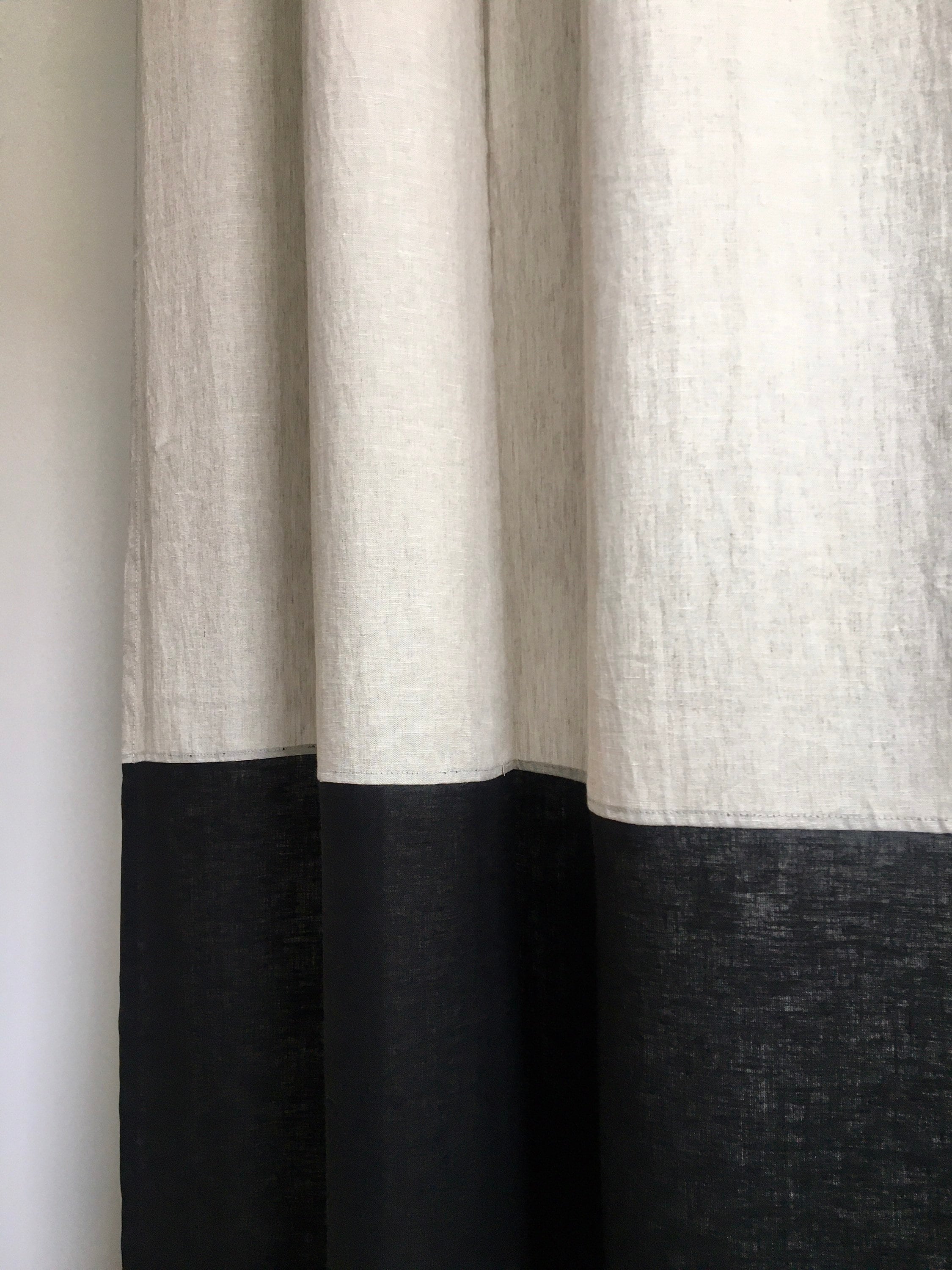 Linen Curtain Panel in Two Colors Living Room Linen Curtains - Etsy