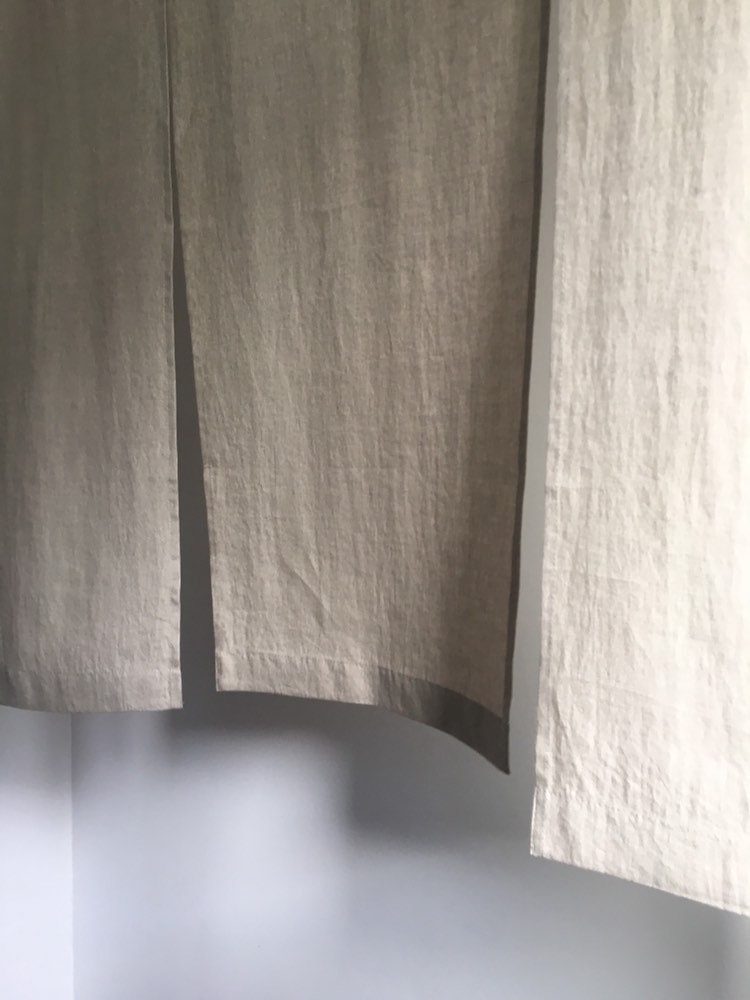 Linen Doorway Curtains Linen Noren of Three Panels Noren | Etsy