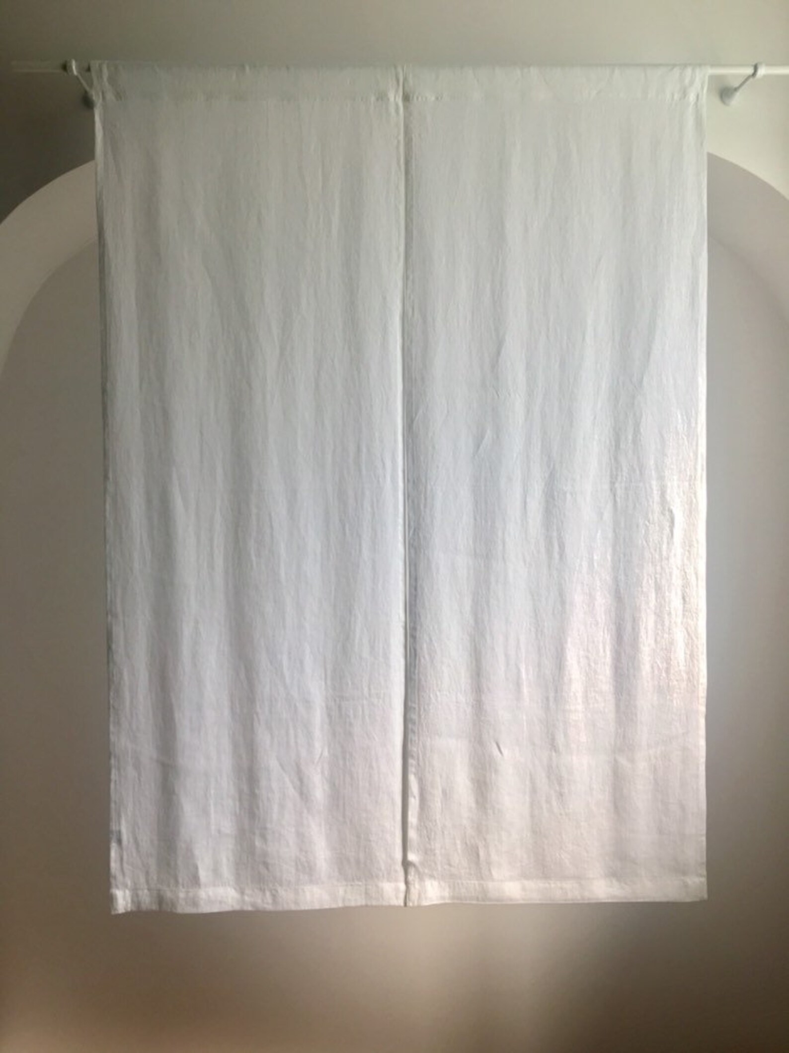 Linen Noren White Doorway Curtain Linen Closet Curtain - Etsy