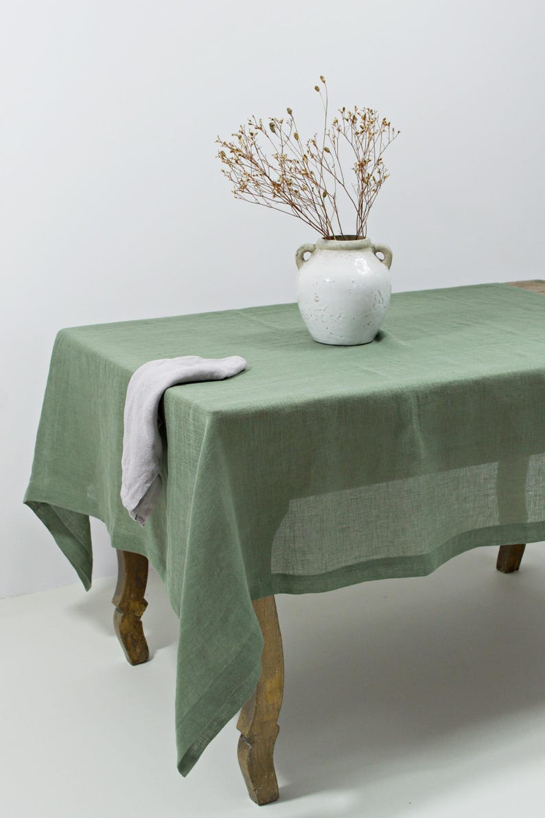 Soft Green Linen Fabric Yardage, Ideal for Sheer Drapery Projects - Etsy