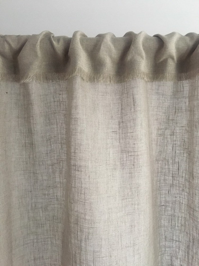 Rustic Linen Cafe Curtains Pair Cafe Curtains Linen Kitchen - Etsy