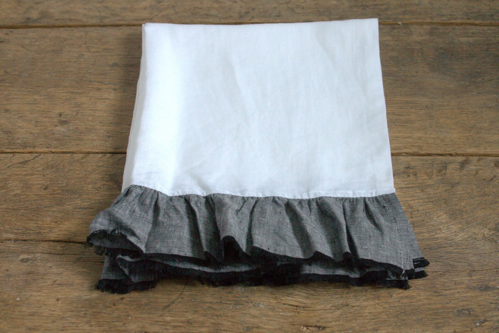 Linen Beach Ruffle Towel Ruffled Linen Hand Towels in Shabby - Etsy