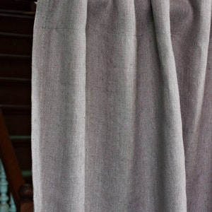 Heavy Linen Curtain Panel in Grey Color, Grey Linen Curtains, Window ...