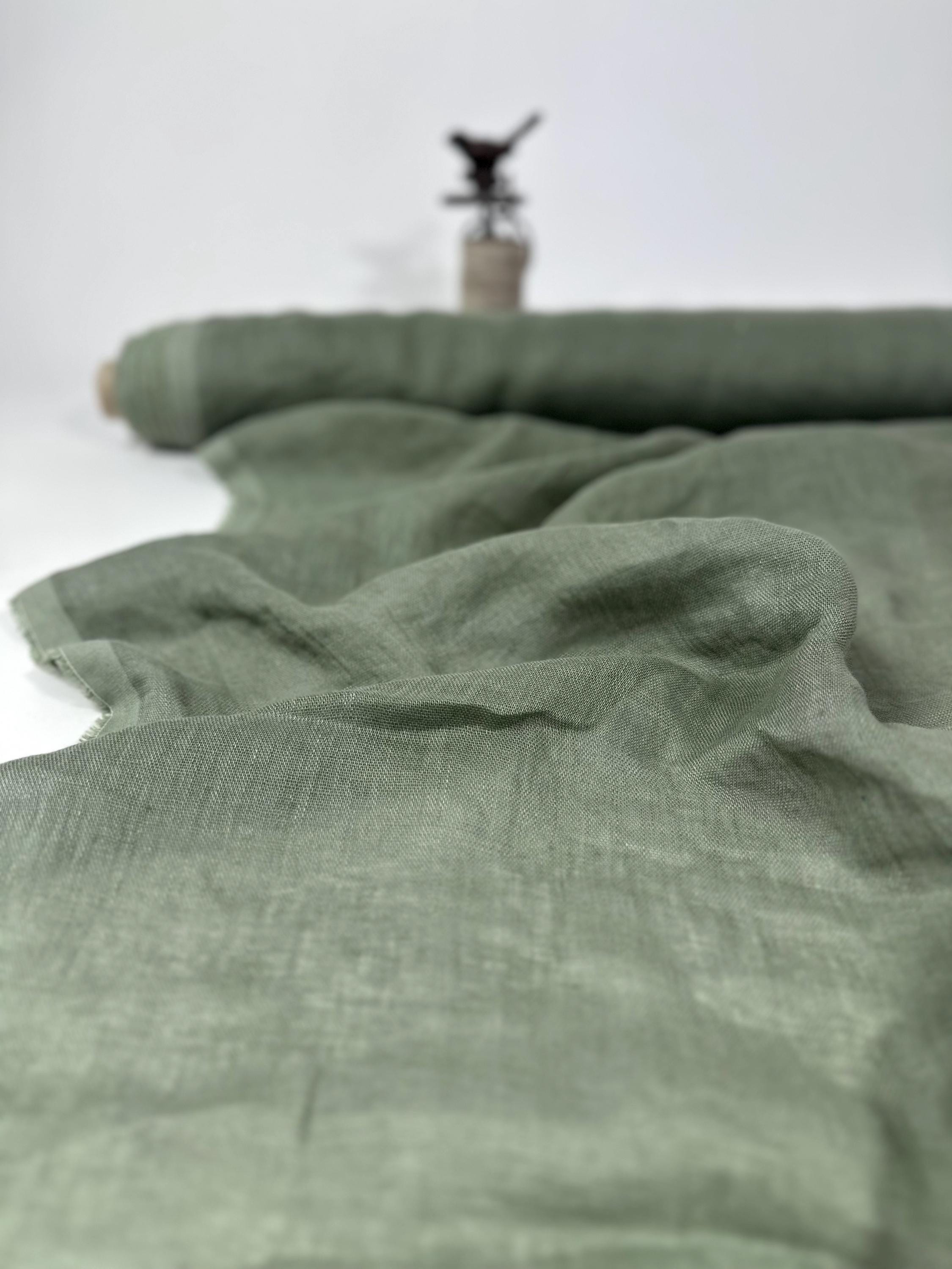 Soft Green Linen Fabric Yardage, Ideal for Sheer Drapery Projects - Etsy