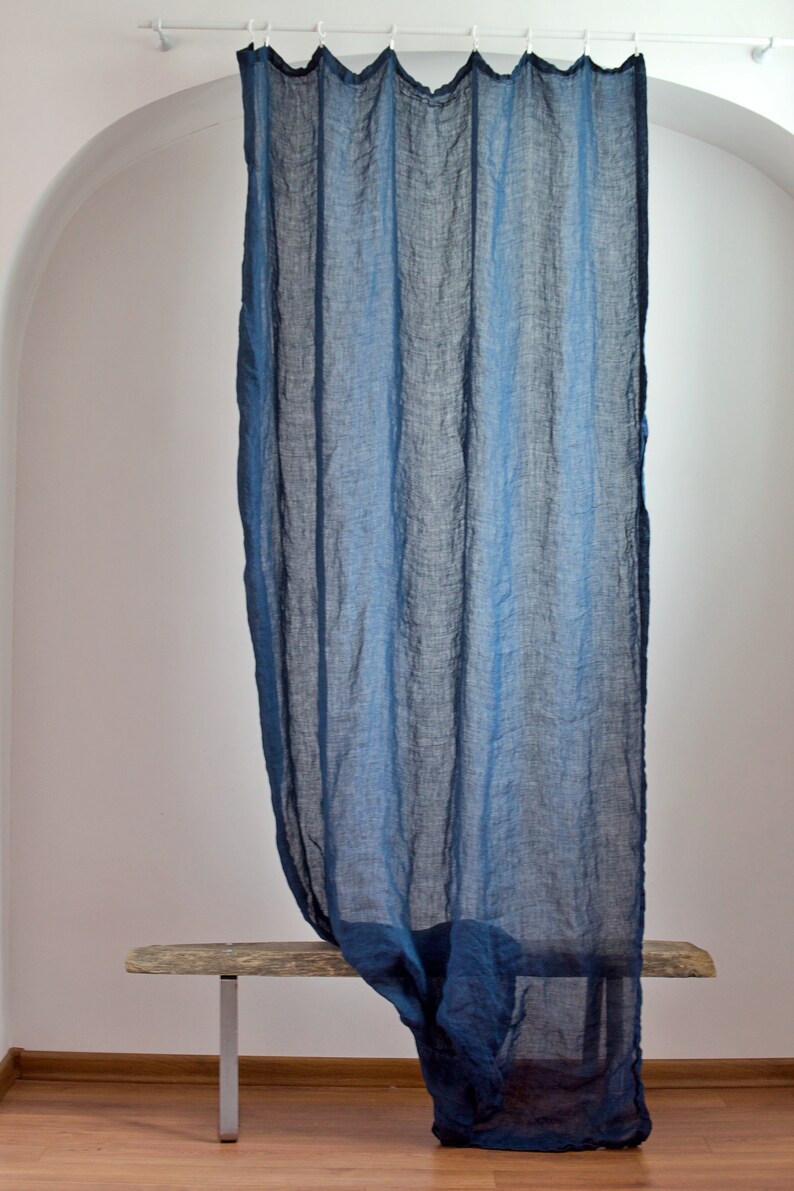 Linen Curtain Panel Transparent Linen Curtain Canopy Sheer - Etsy