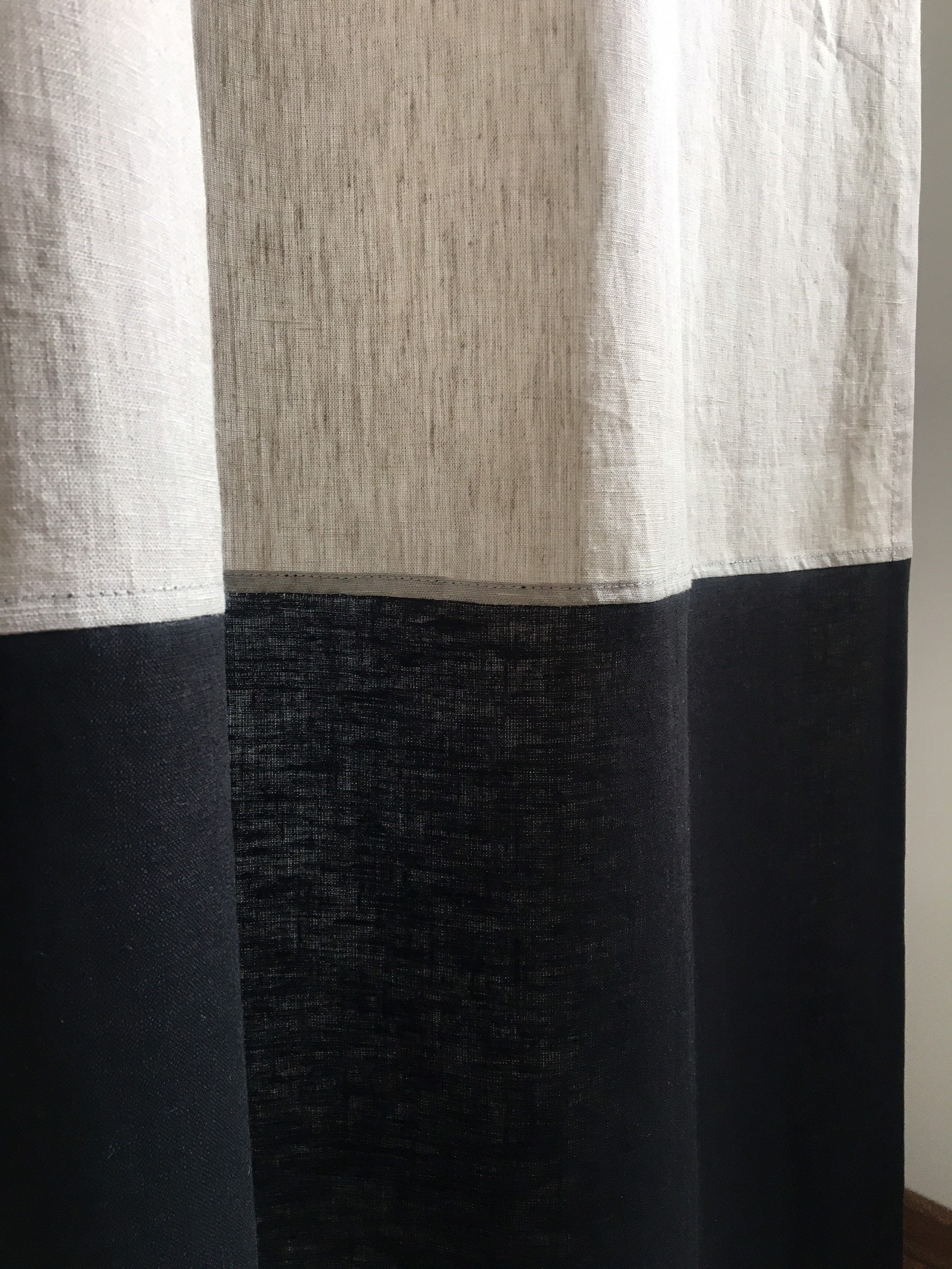 Linen Curtain Panel in Two Colors Living Room Linen Curtains - Etsy