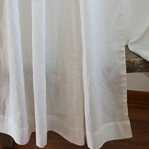 White Linen Curtain, Window Linen Panel Curtain, Linen Curtains ...