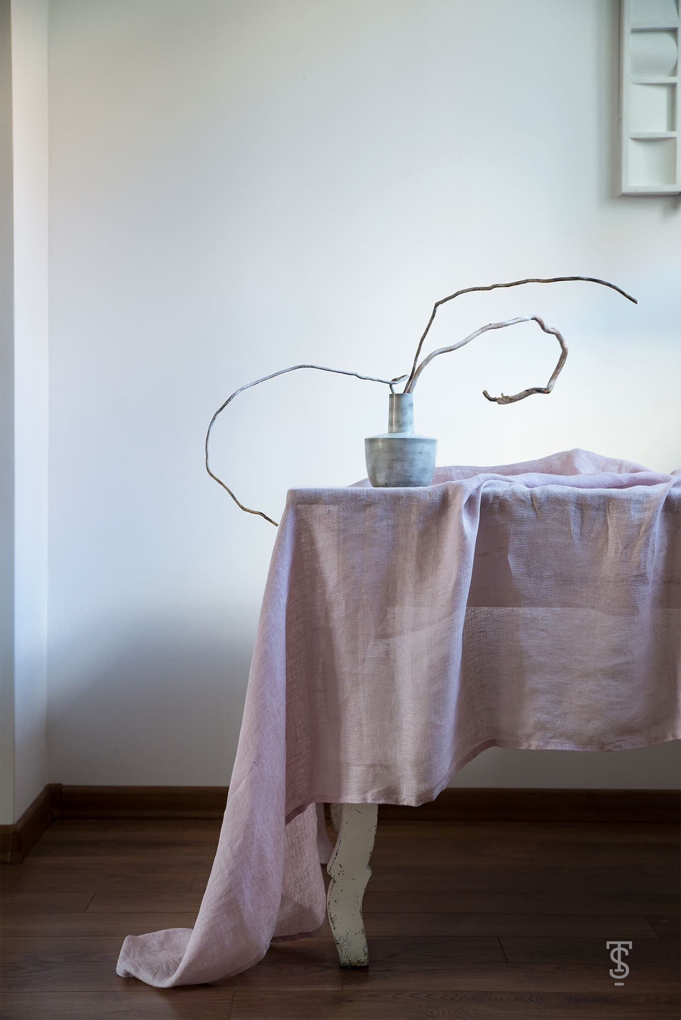 Natural Linen Tablecloth in Rustic Style Ethereal Linen Table | Etsy