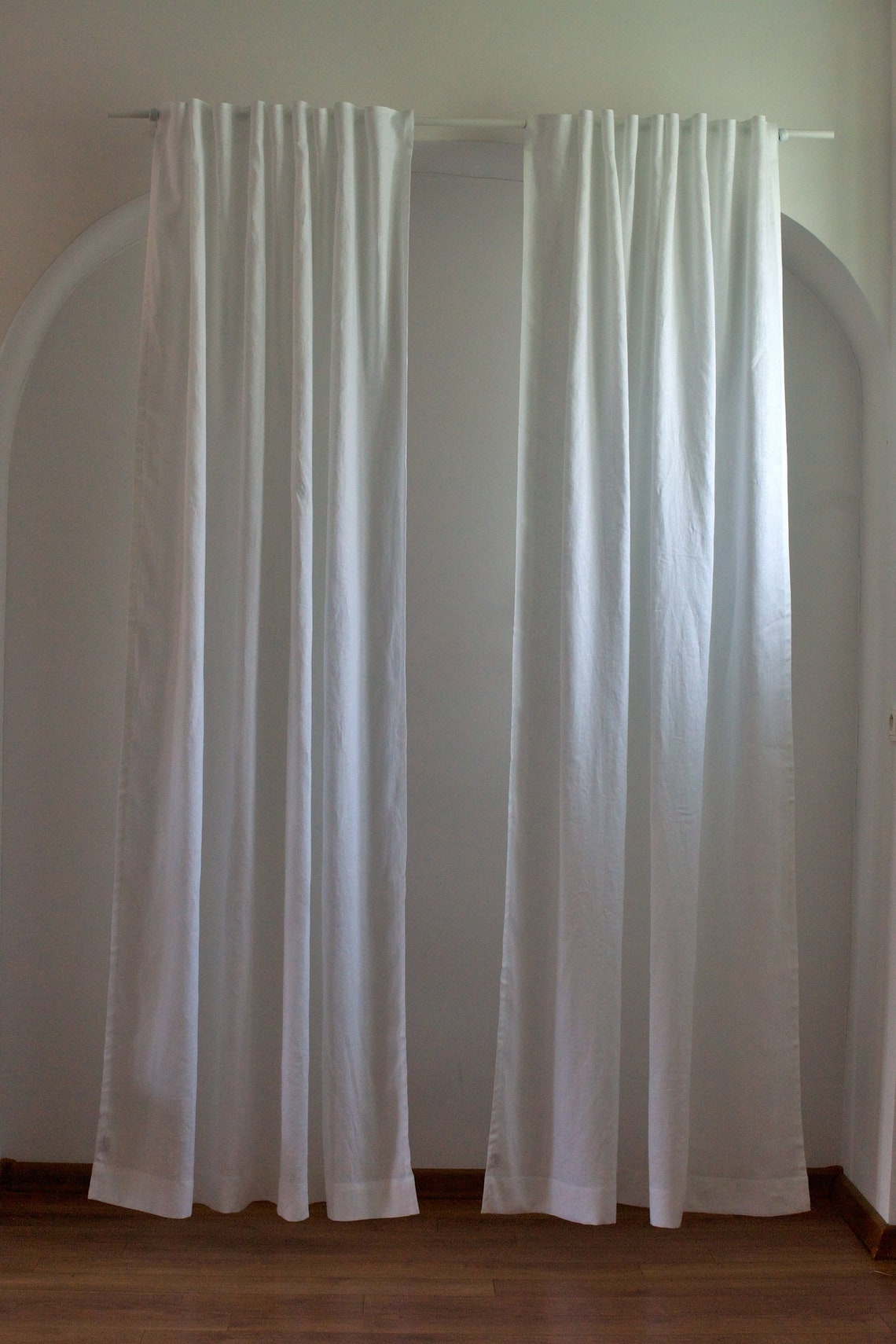 White Linen Curtain Window Linen Panel Curtain Linen - Etsy