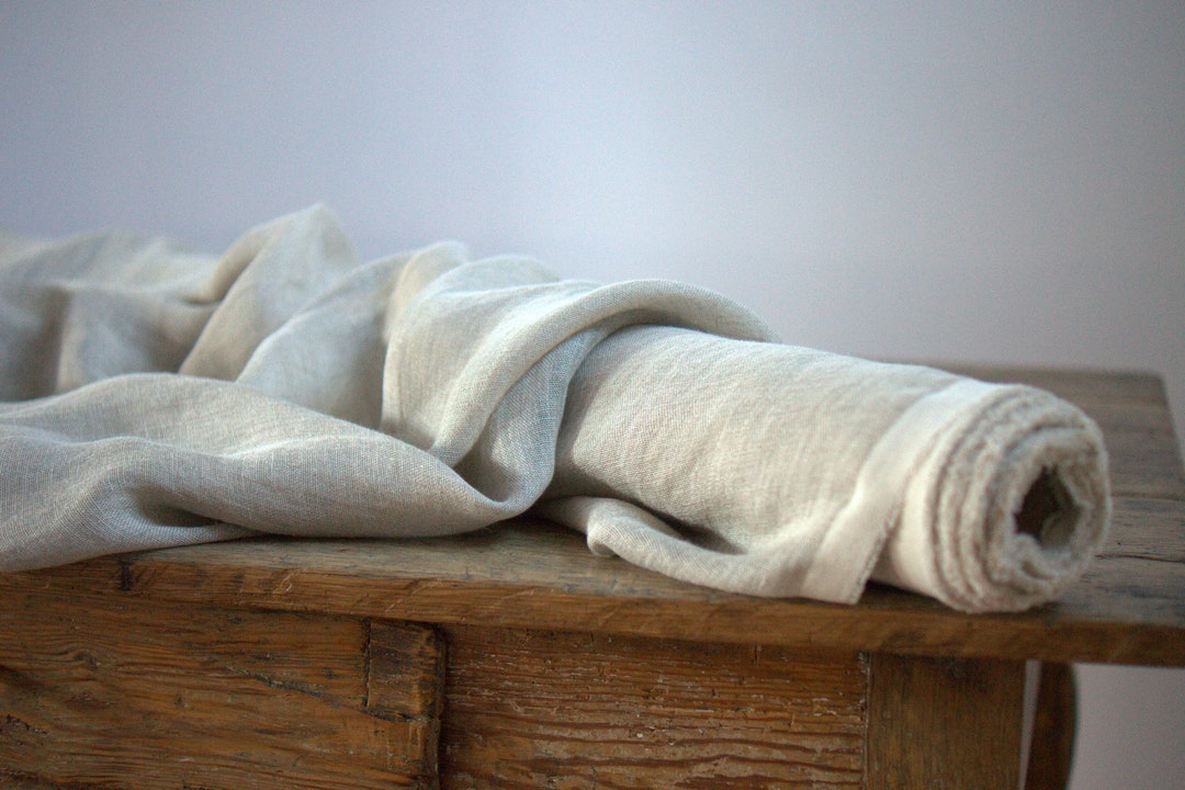 Natural Sheer Linen Fabric, Transparent Linen Fabric, Washed Natural ...