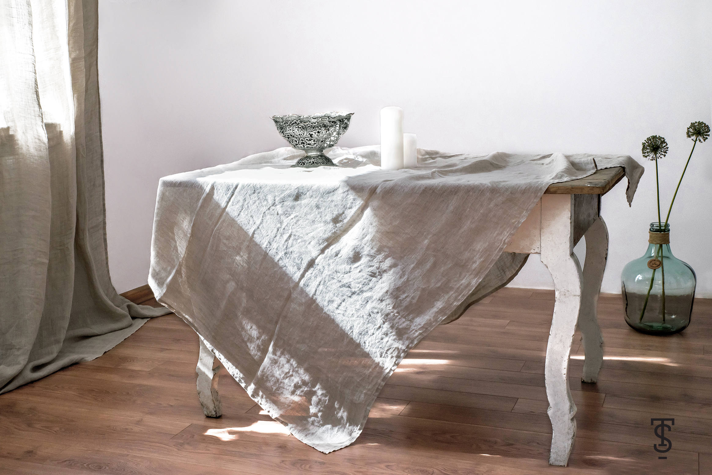 Softened and Transparent Long Rectangle Linen Tablecloth | Etsy