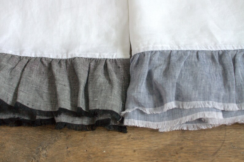 Linen Beach Ruffle Towel Ruffled Linen Hand Towels in Shabby - Etsy