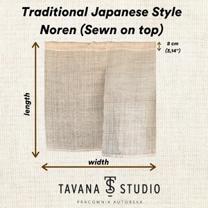 Two-tone Linen Noren Curtain: Custom Japanese Doorway Panel - Etsy