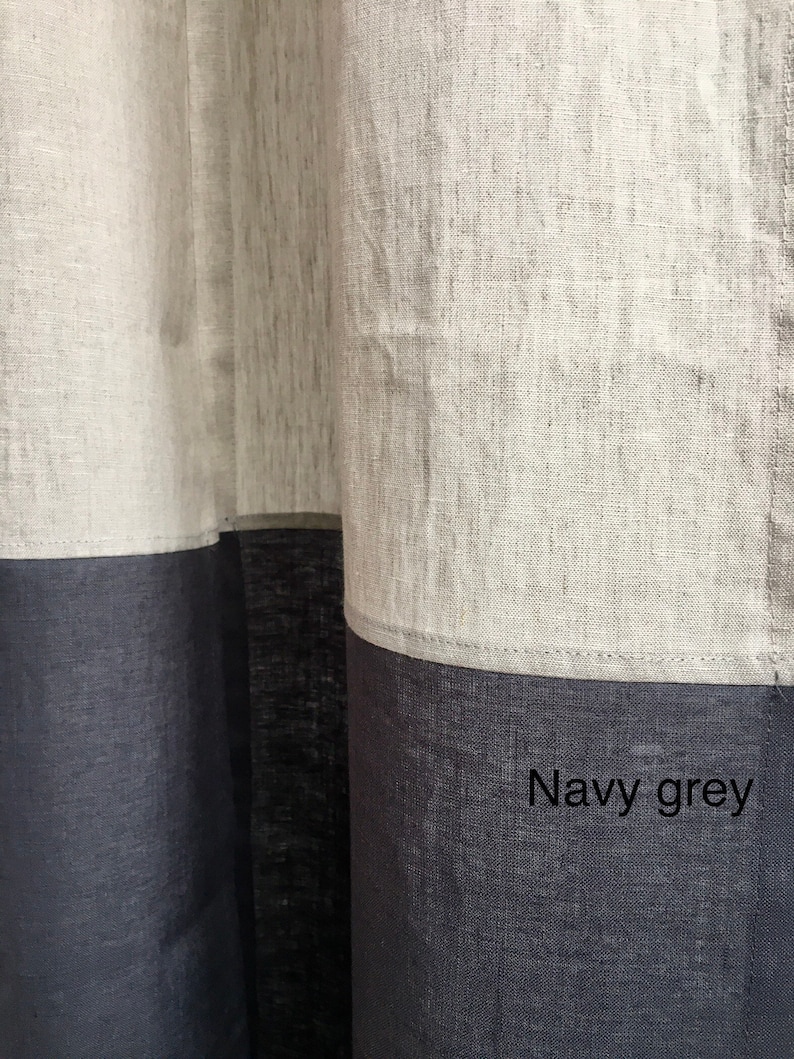Linen Curtain Panel in Two Colors Living Room Linen Curtains - Etsy