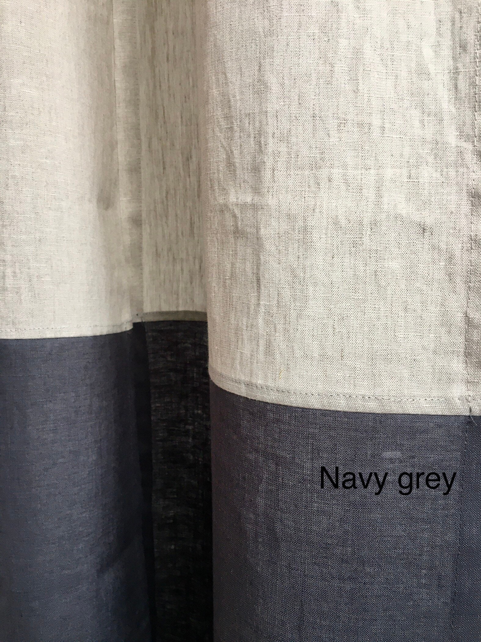 Linen Curtain Panel in Two Colors Living Room Linen Curtains - Etsy