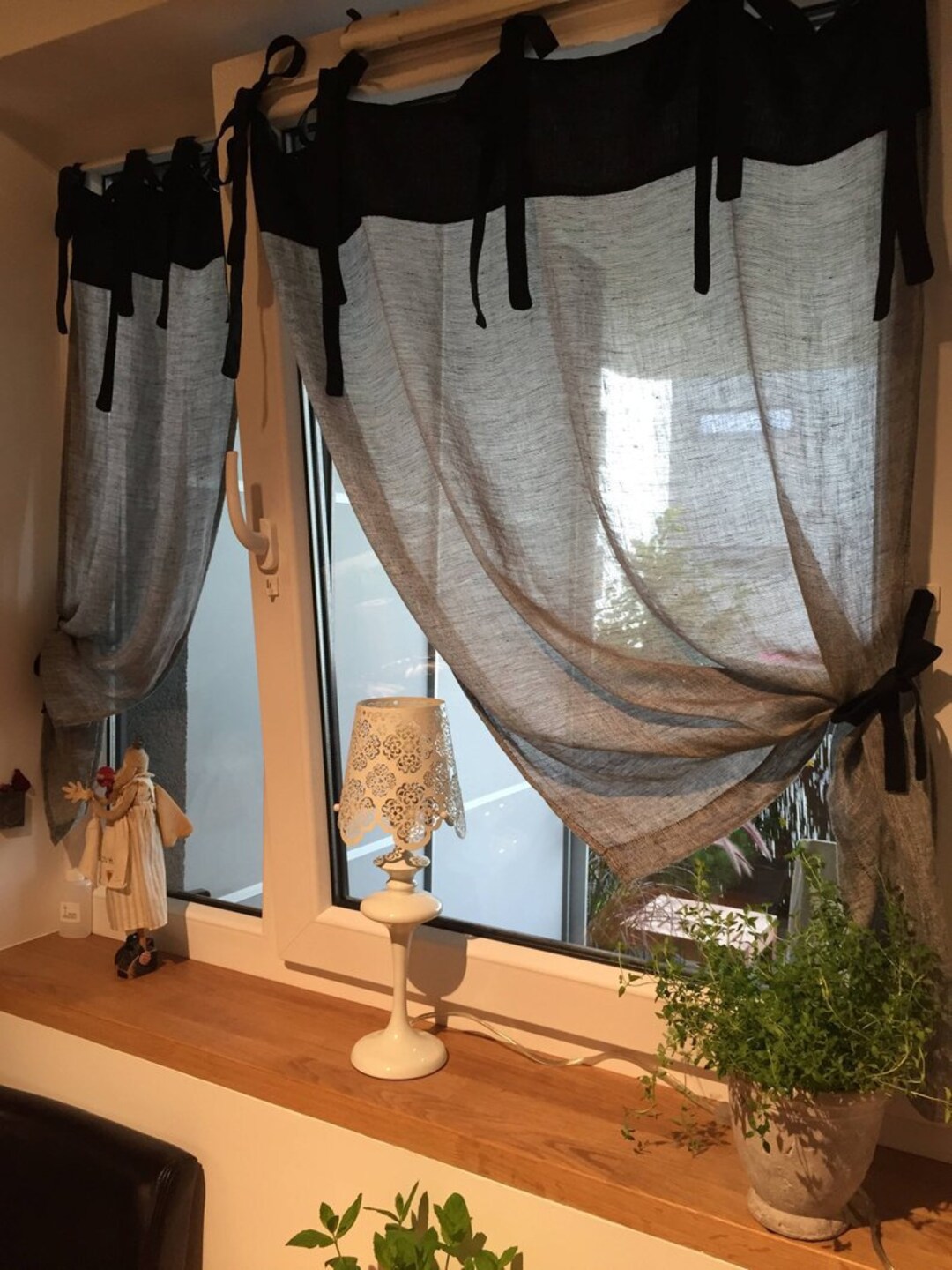 Cafe Curtains Linen Cafe Curtains Kitchen Curtains in - Etsy