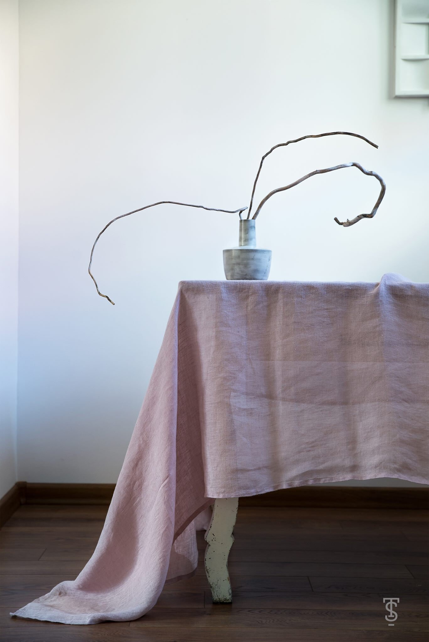 Natural Linen Tablecloth in Rustic Style Ethereal Linen Table | Etsy