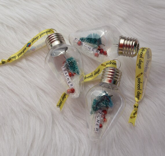 Teacher Ornaments light Bulb Ornament Approximately 4 | Etsy