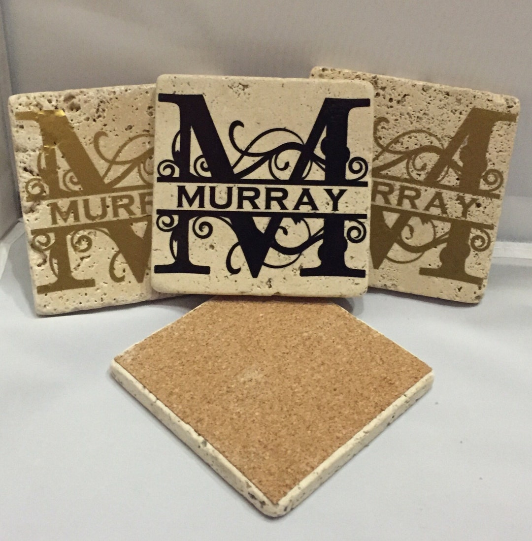 Set of 4 Custom Travertine Coasters - Etsy
