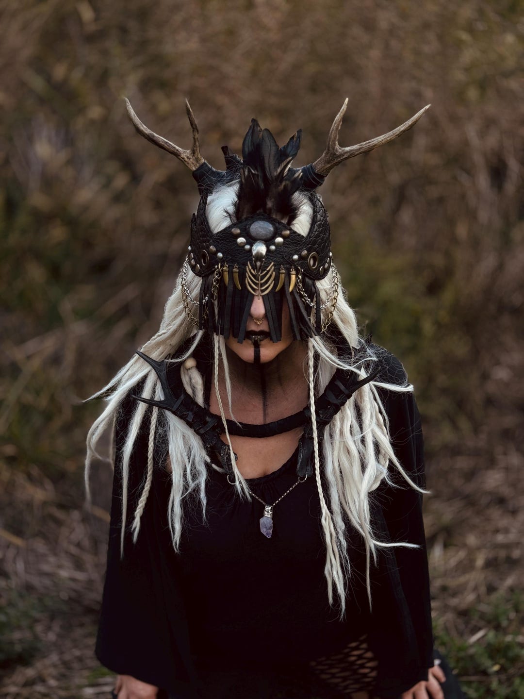 Valkyrie Face Mask: Shaman Visor Völva Shamanic Headdress and Pagan ...