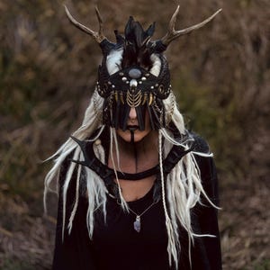 Valkyrie Face Mask: Shaman Visor Völva Shamanic Headdress and Pagan ...