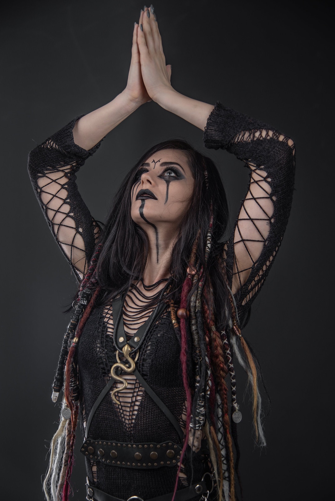 Dark Witchy Leather Chest Harness With O-ring - Perfect for Your Mystic ...